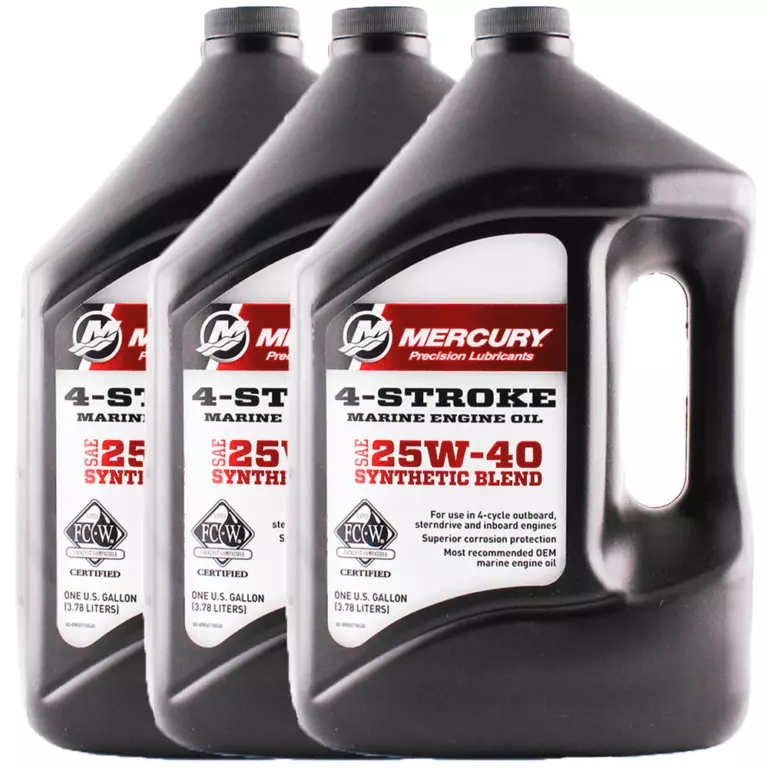 Genuine Mercury 25W40 Synthetic Blend 4-Cycle Oil 1 Gallon 92-8M0078630 ...